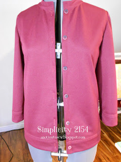 Completed Cardigan – Simplicity 2154 – A Notion to Sew